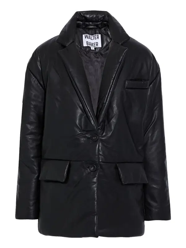 Walter Baker Camille Padded Leather Jacket - Black