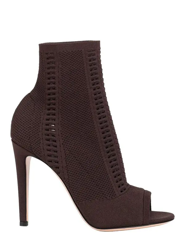 GIANVITO ROSSI Vires Stretch-knit Sock Boots - Chocolate