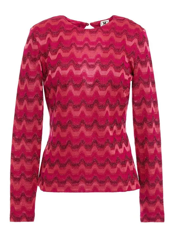 Missoni Metallic Crochet-knit Top - Fuchsia