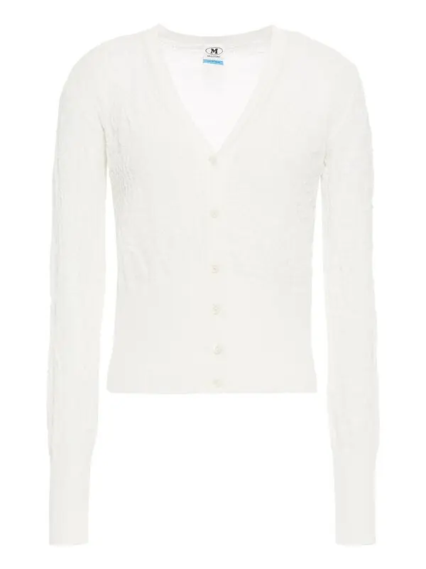 Missoni Crochet-knit Cotton Cardigan - Off-white