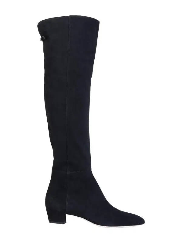 SERGIO ROSSI Suede Over-the-knee Boots - Black