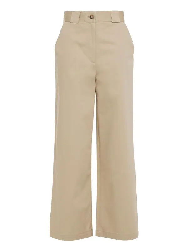 Ba&sh Monica Cotton-blend Twill Wide-leg Pants - Beige