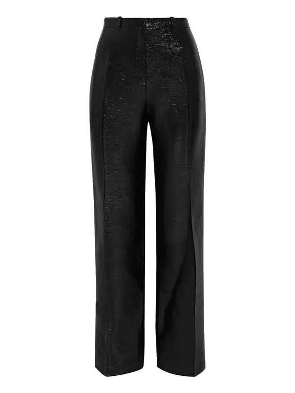 Rabanne Lurex Straight-leg Pants - Black