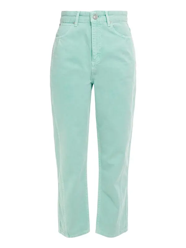 Sandro Micky Cropped Straight-leg Jeans - Mint