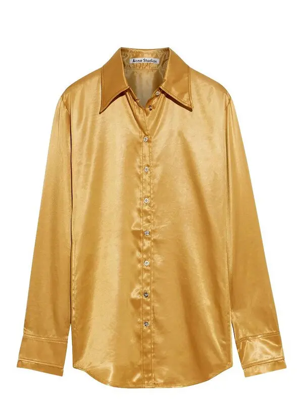 Acne Studios Satin Shirt - Gold