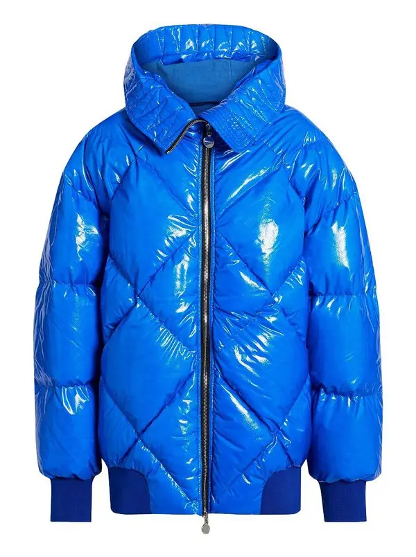 IENKI IENKI Quilted Shell Hooded Down Jacket - Cobalt Blue