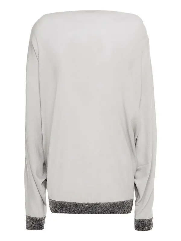 Missoni Wool-blend Sweater With Metallic Trims - Stone