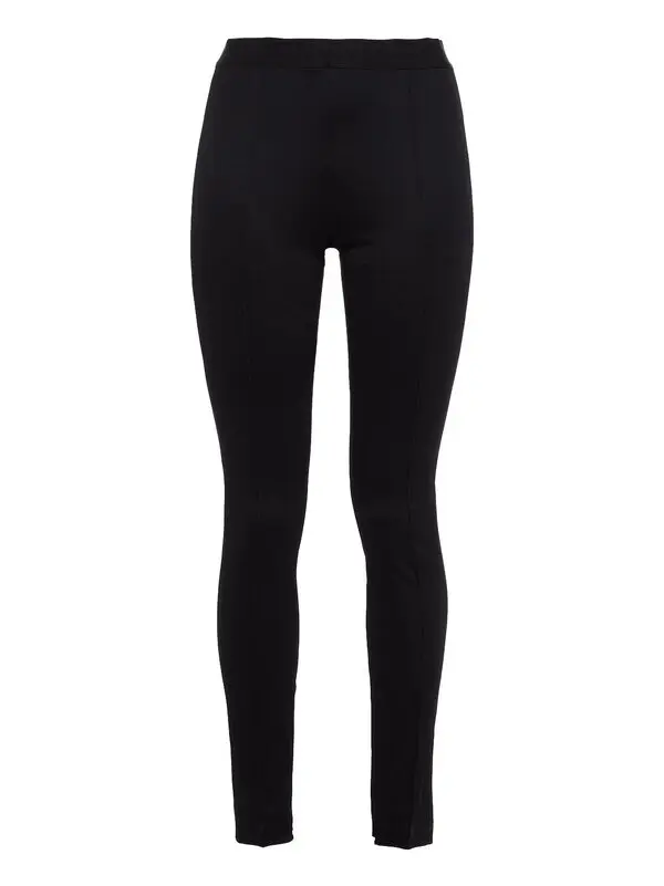 Helmut Lang Ribbed Jersey Leggings - Black