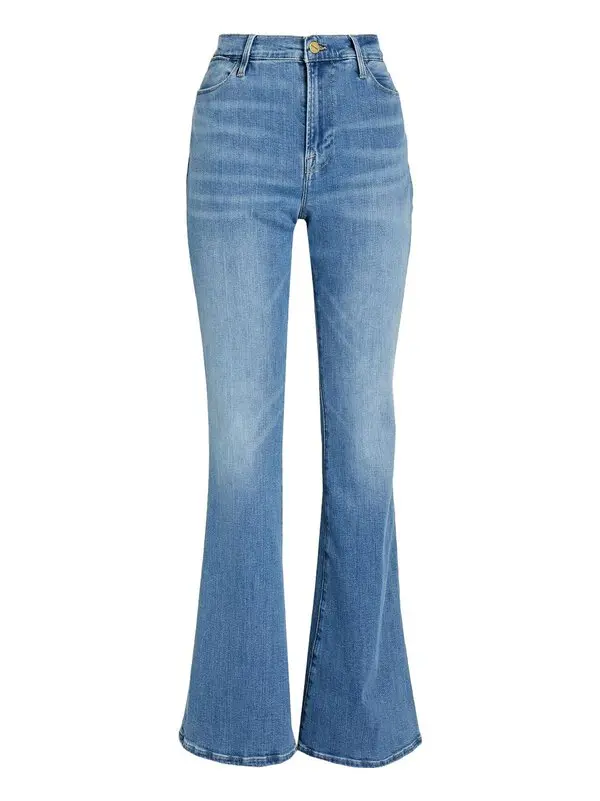 FRAME Le High Flare High-rise Flared Jeans - Blue