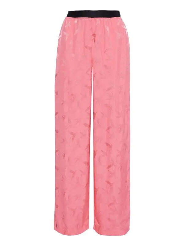 Maje Satin Jacquard Wide-leg Pants - Bubblegum