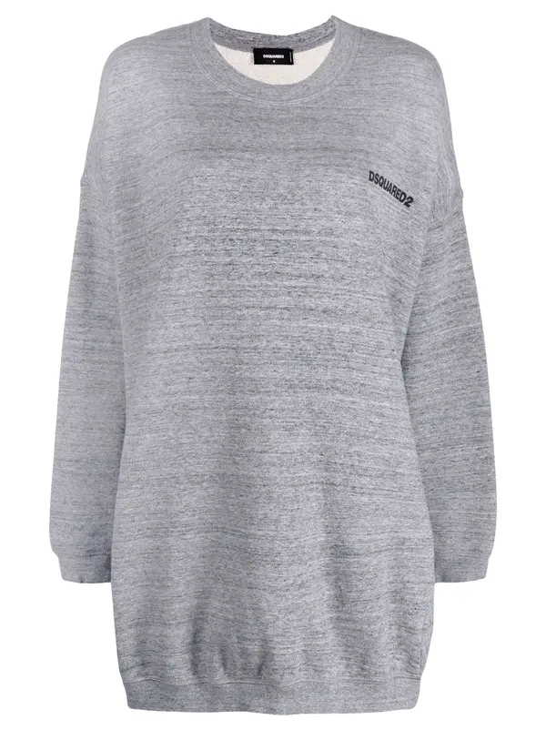 Dsquared2 Logo-print Sweater Dress - Grey