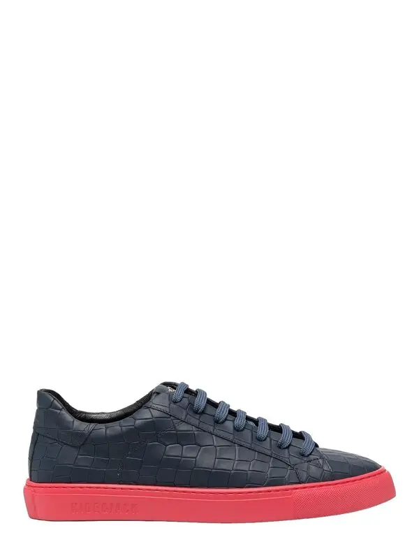 HIDE&JACK Crocodile-embossed Low-top Sneakers - Blue