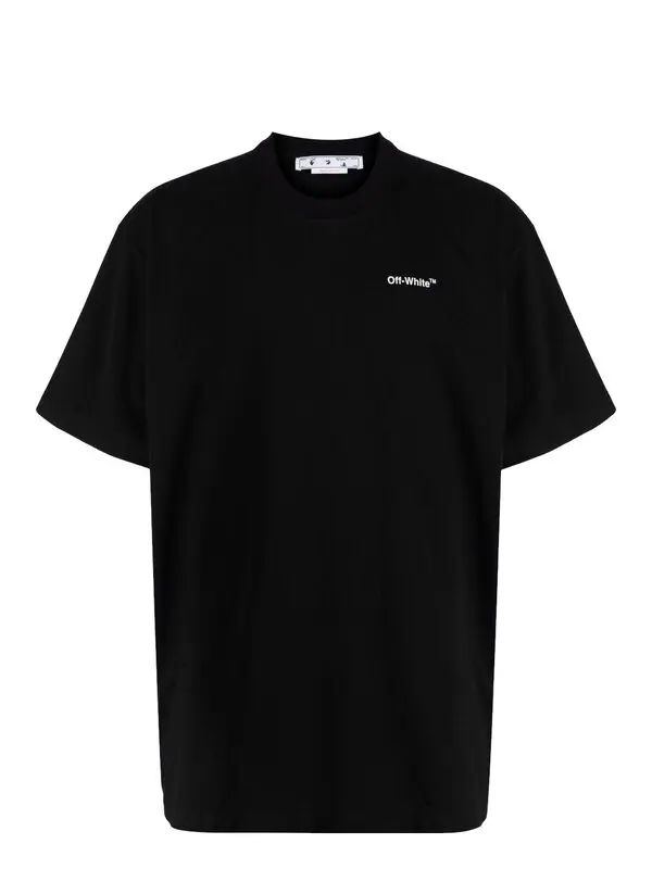 Off-White Arrow-print Cotton T-shirt - Black