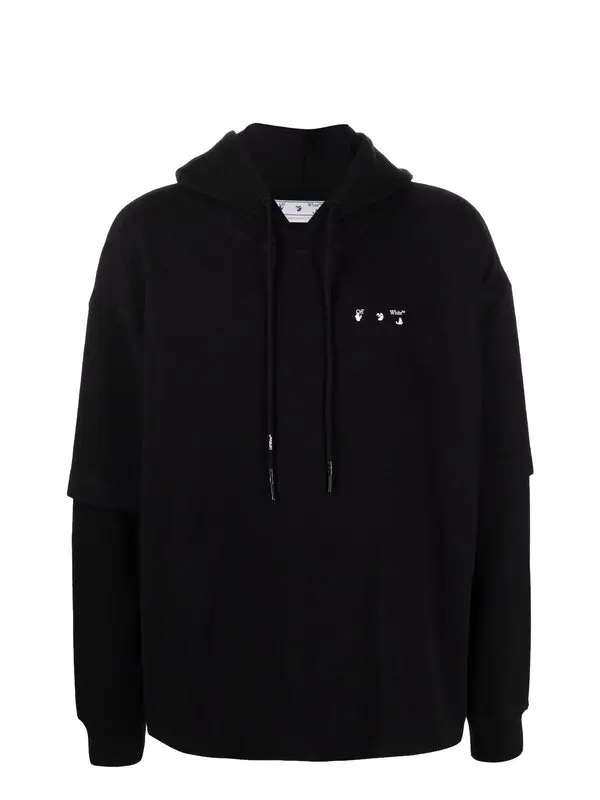 Off-White Caravaggio Layered Hoodie - Black