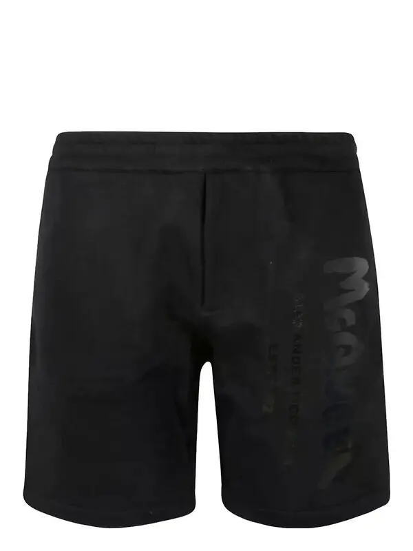 Alexander McQueen Logo-print Track Shorts - Black