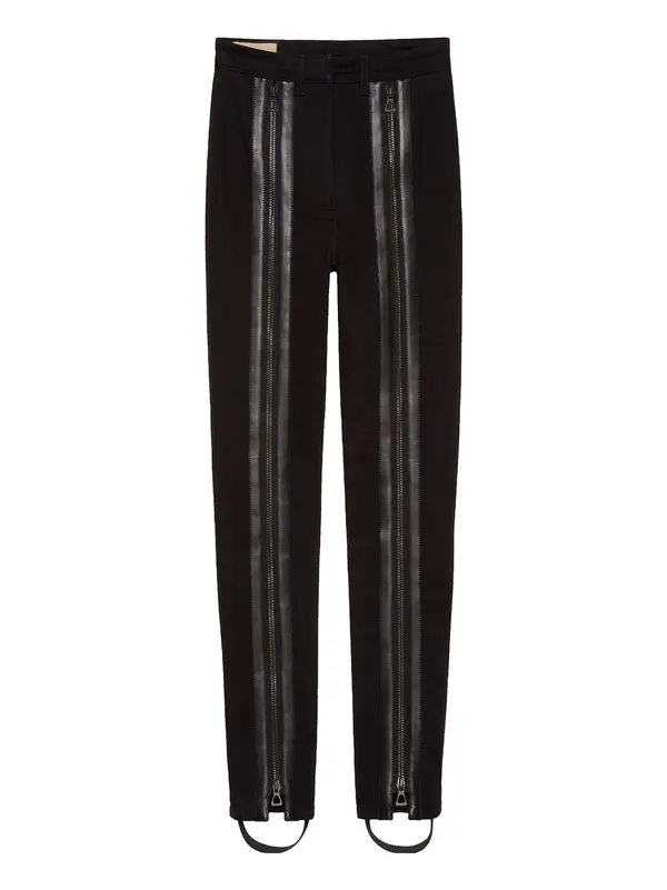 Gucci Zip-detail Stirrup Trousers - Black