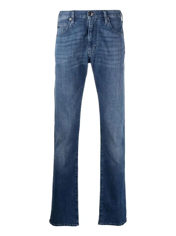 Emporio Armani J45 Straight-leg Jeans - Blue