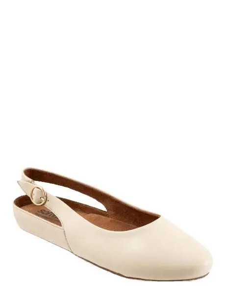Softwalk Slingback Flat - Ivory