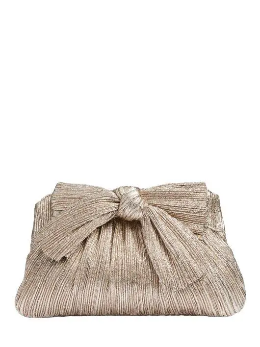 LOEFFLER RANDALL Rayne Plissé Clutch - Champagne