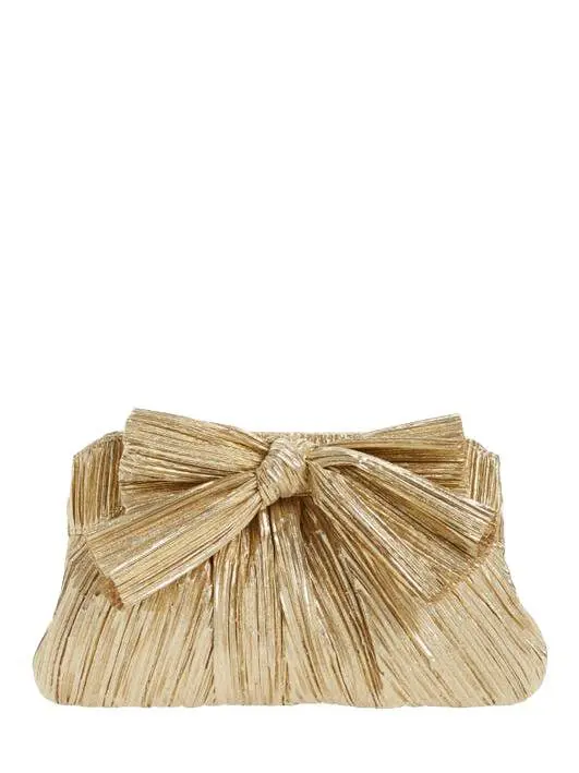 LOEFFLER RANDALL Rayne Plissé Clutch - Gold