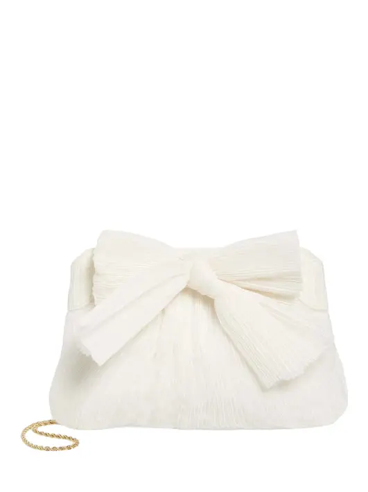 LOEFFLER RANDALL Rayne Plissé Clutch - Pearl