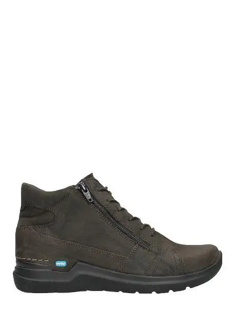 WOLKY Why Water-resistant High-top Sneakers - Brown Nubuck