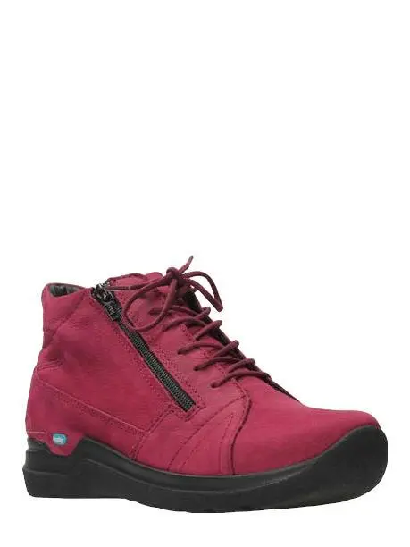 WOLKY Why Water-resistant High-top Sneakers - Oxblood