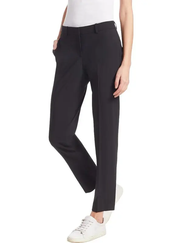 Theory Treeca Skinny-leg Cropped Classic Suiting Pants - Black
