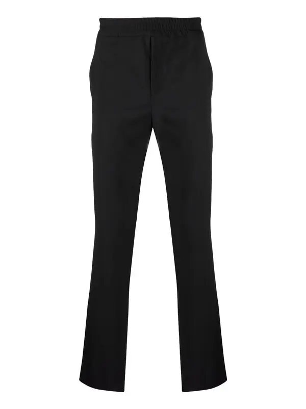 FERRAGAMO Mid-rise Tailored Trousers - Black