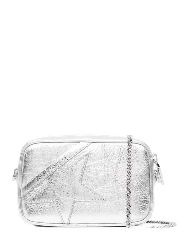 GOLDEN GOOSE Mini Star Metallic Crossbody Bag - Silver