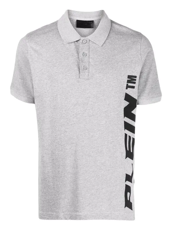 Philipp Plein Logo Short-sleeve Polo Shirt - Grey
