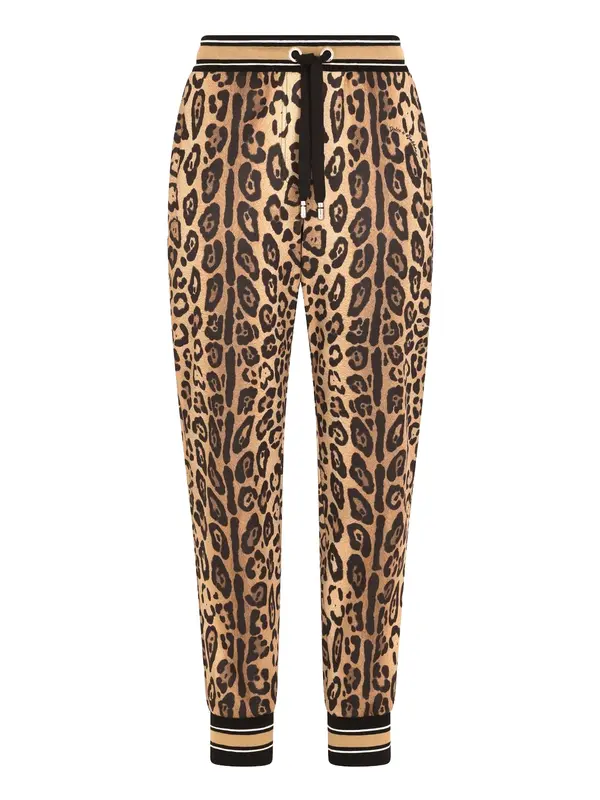 Dolce & Gabbana Leopard-print Track Pants - Brown