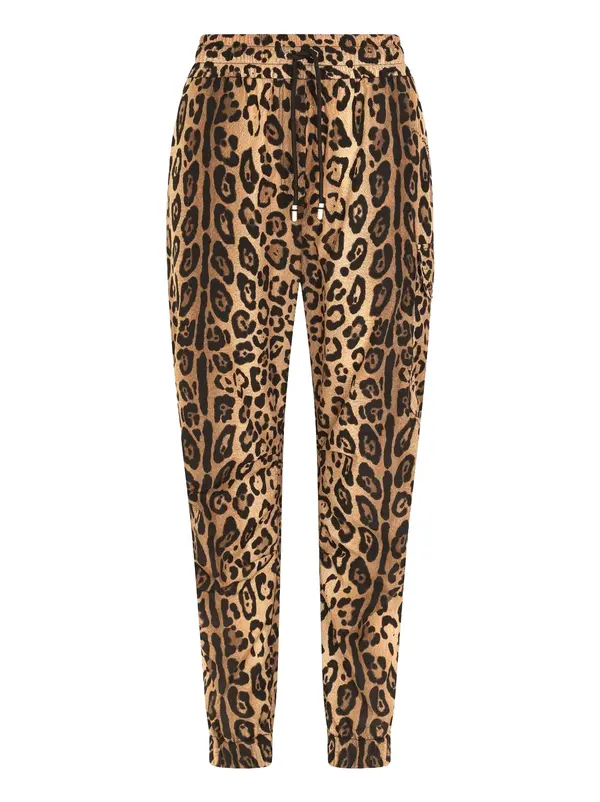 Dolce & Gabbana Leopard-print Track Pants - Brown