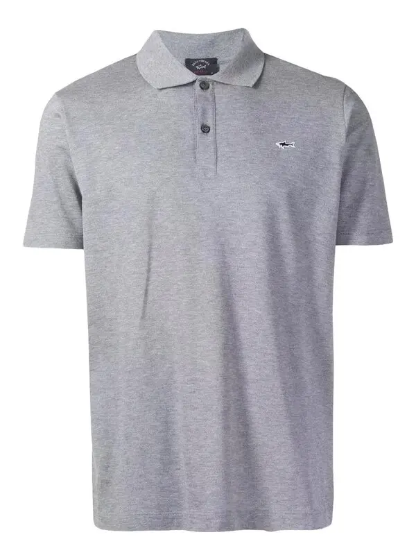 Paul & Shark Embroidered-logo Polo Shirt - Grey