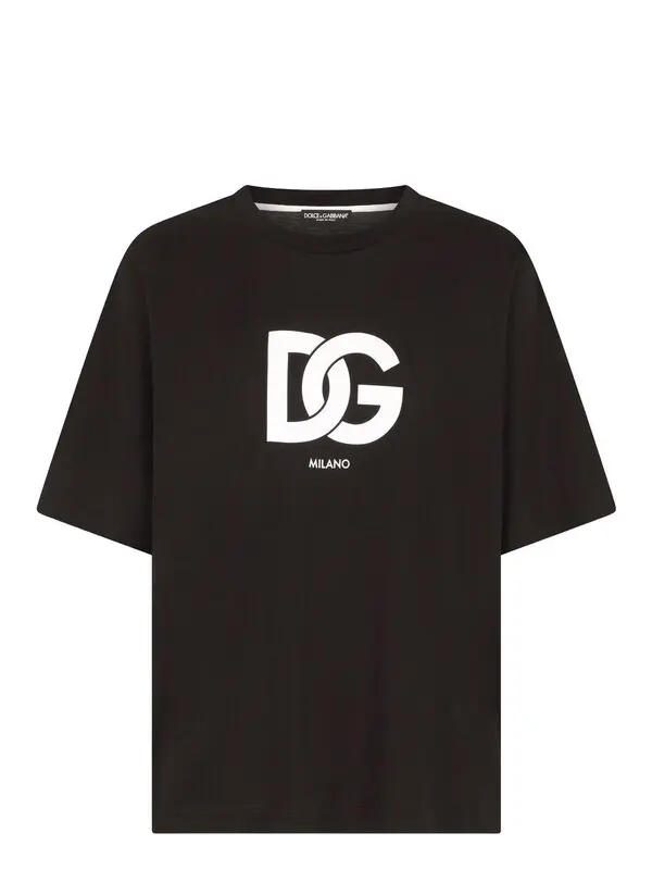 Dolce & Gabbana Dg-logo Cotton T-shirt - Black