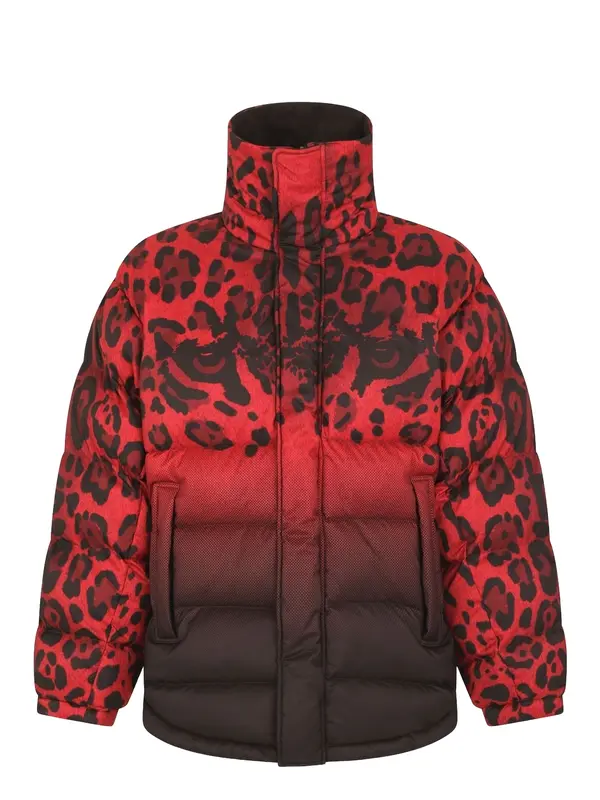 Dolce & Gabbana Reversible Animal-print Puffer Coat - Black