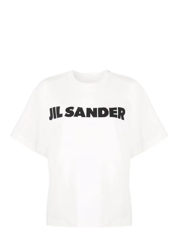 JIL SANDER Boxy-fit Logo-print T-shirt - White