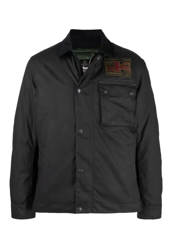 BARBOUR INTERNATIONAL Wax-effect Field Jacket - Black