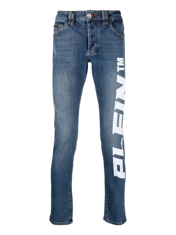 Philipp Plein Low-rise Slim-cut Jeans - Blue