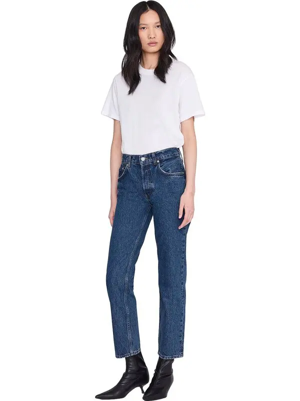 ANINE BING Kate Straight Leg Jeans - Clean Indigo