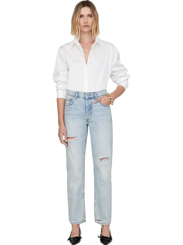 ANINE BING Kate Jean " - Destructed Bleached Blue