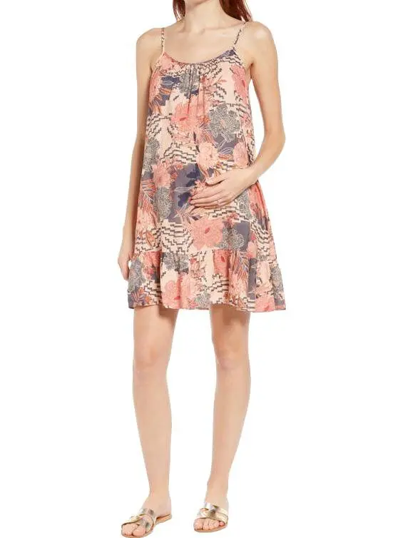 MATERNAL AMERICA Floral Print Maternity Sundress - Peony Print