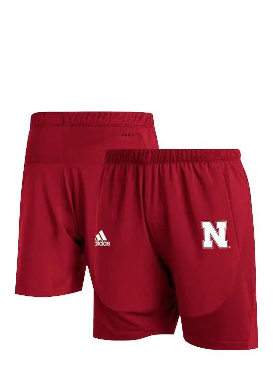 Adidas Nebraska Huskers Aeroready Training Shorts - Scarlet