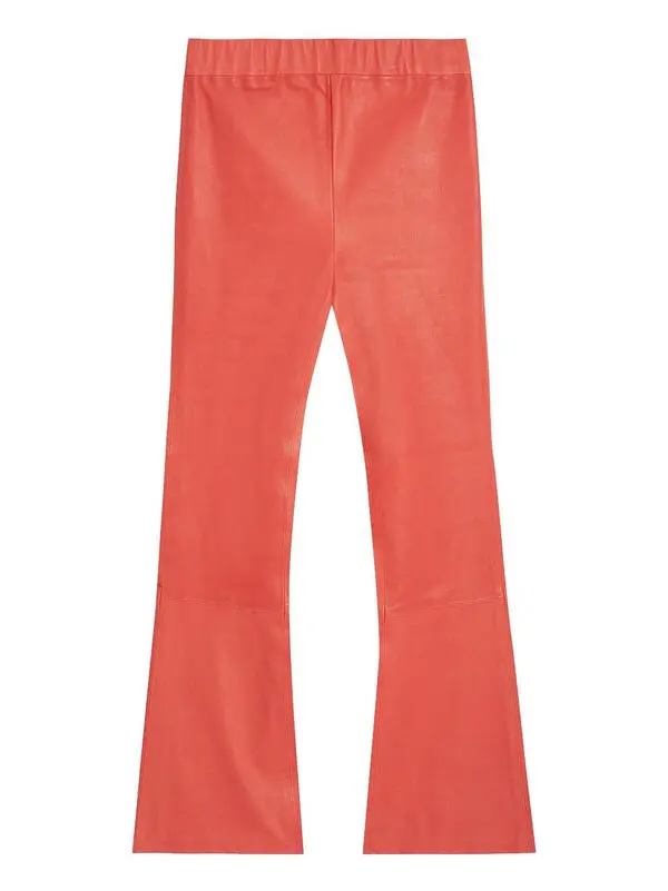 Walter Baker Lori Leather Kick-flare Pants - Papaya