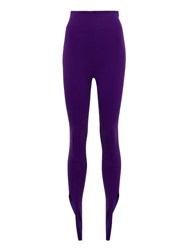 Attico Jamie High-rise Stirrup Leggings - Purple