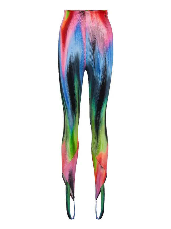 Attico Jamie High-rise Stirrup Leggings - Multicoloured