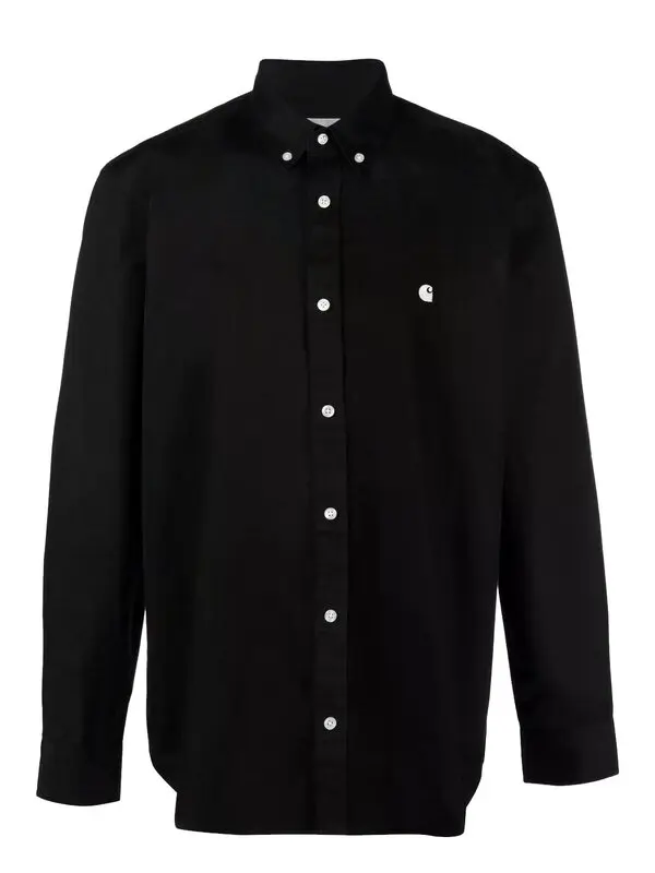 Carhartt Work In Progress Madison Embroidered-logo Shirt - Black