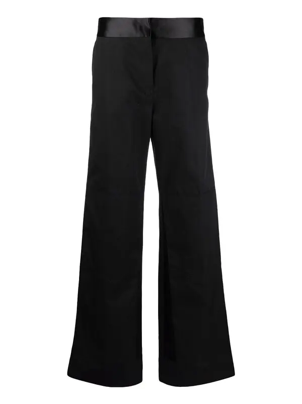 Raf Simons High-waisted Wide Leg Trousers - Black