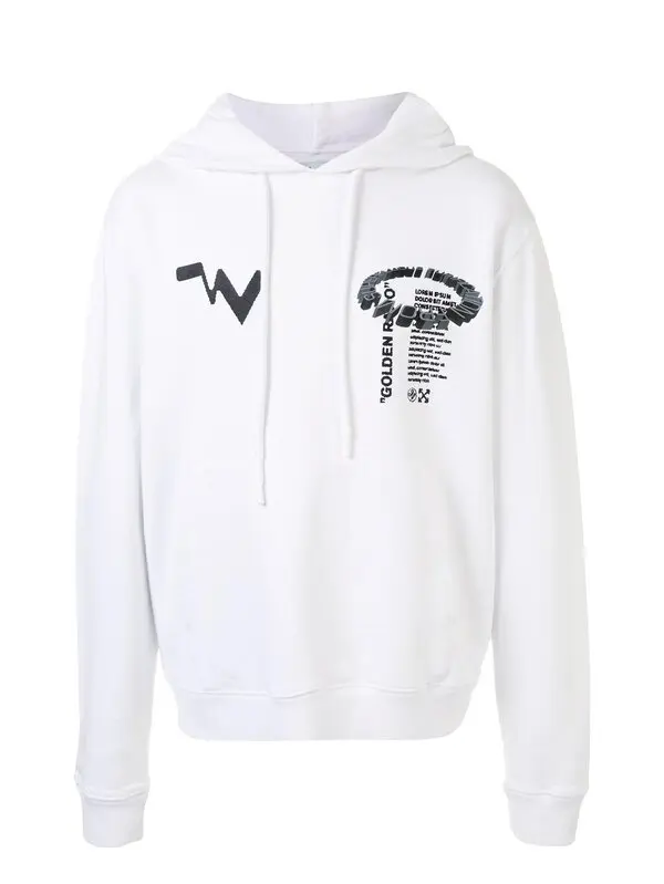 Off-White Golden Ratio Print Hoodie - White