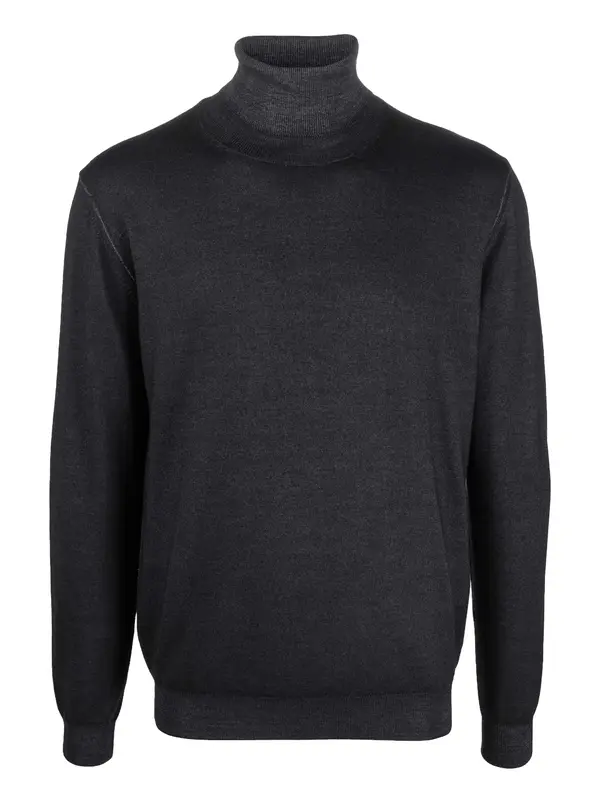 DONDUP Roll-neck Merino Wool Jumper - Black